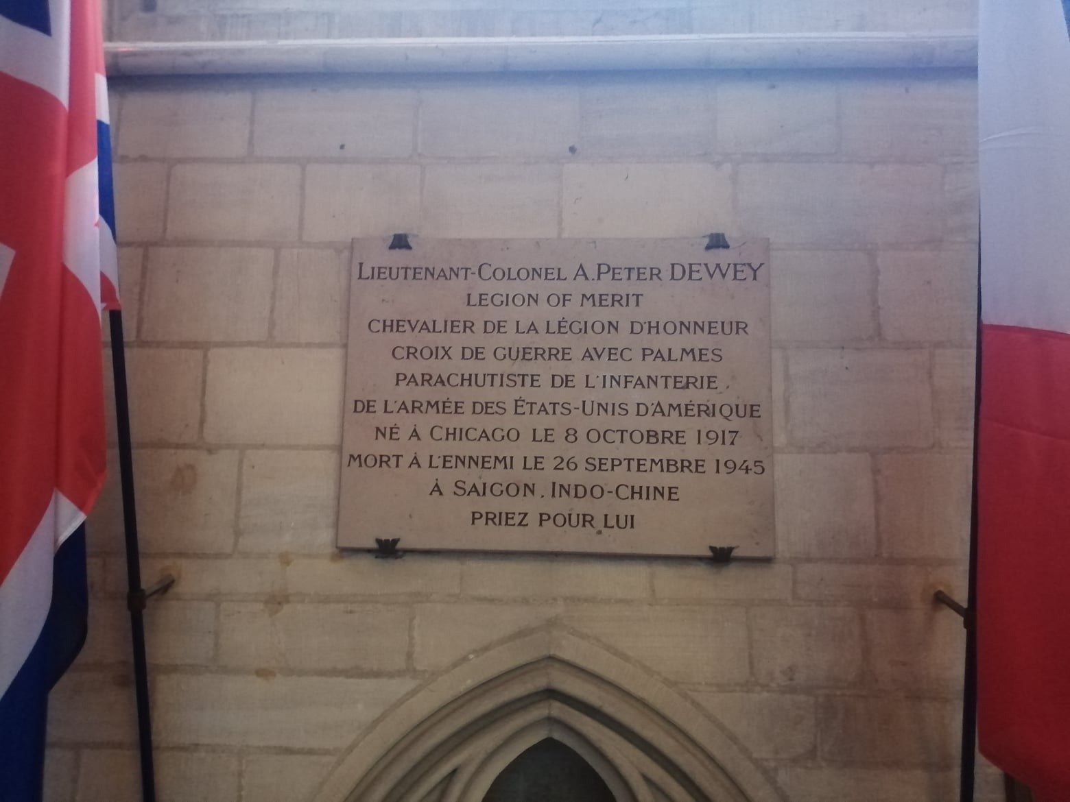 WW2 memorial in Bayeux, Normandy - In Memory of Albert Dewey